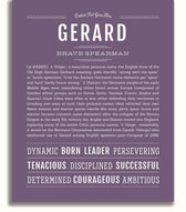 Gerard | Name Art Print – Name Stories