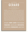 Gerard Personalized Name Meaning Art Prints – Name Stories
