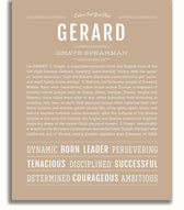 Gerard | Name Art Print – Name Stories