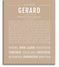 Gerard | Name Art Print – Name Stories