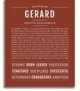 Gerard | Name Art Print – Name Stories