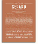 Gerard | Name Art Print - Personalized Custom Gifts – Name Stories