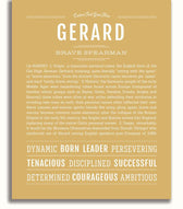 Gerard | Name Art Print – Name Stories