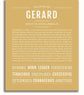 Gerard Personalized Name Meaning Art Prints – Name Stories