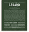 Gerard | Name Art Print – Name Stories