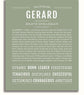 Gerard | Name Art Print – Name Stories
