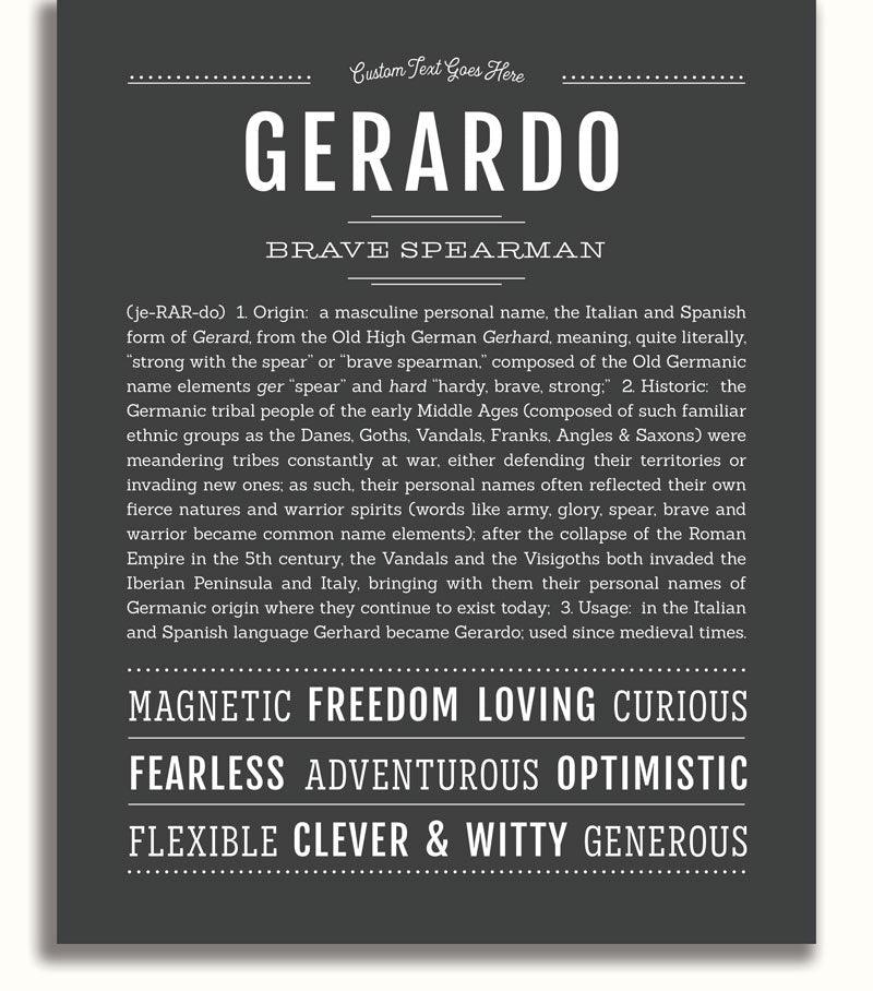 Gerardo | Name Art Print – Name Stories