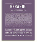 Gerardo | Name Art Print – Name Stories