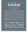 Gerardo Personalized Name Meaning Art Prints – Name Stories