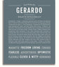 Gerardo | Name Art Print – Name Stories