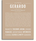 Gerardo | Name Art Print – Name Stories