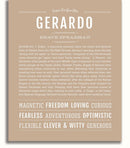 Gerardo | Name Art Print – Name Stories