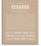 Gerardo | Name Art Print – Name Stories