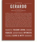 Gerardo | Name Art Print – Name Stories