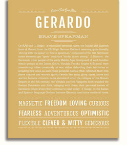Gerardo | Name Art Print – Name Stories