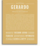 Gerardo | Name Art Print – Name Stories