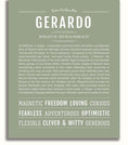 Gerardo | Name Art Print – Name Stories