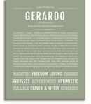 Gerardo | Name Art Print – Name Stories