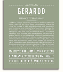 Gerardo | Name Art Print – Name Stories