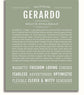 Gerardo | Name Art Print – Name Stories
