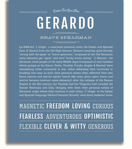Gerardo | Name Art Print – Name Stories