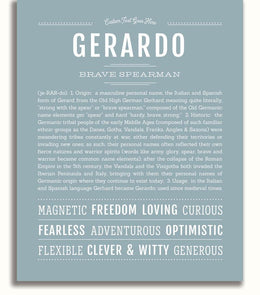 Gerardo | Name Art Print – Name Stories