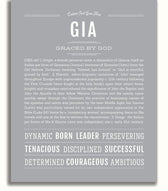 Gia | Name Art Print – Name Stories