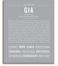 Gia Personalized Name Meaning Art Prints – Name Stories