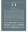 Gia | Name Art Print – Name Stories