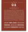 Gia | Name Art Print – Name Stories