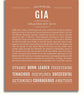Gia Personalized Name Meaning Art Prints – Name Stories