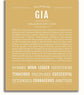 Gia Personalized Name Meaning Art Prints – Name Stories