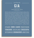 Gia | Name Art Print – Name Stories