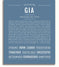 Gia | Name Art Print – Name Stories