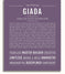 Giada | Name Art Print – Name Stories