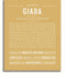 Giada | Name Art Print – Name Stories