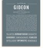 Gideon Personalized Name Meaning Art Prints – Name Stories