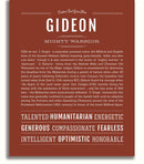 Gideon | Name Art Print – Name Stories