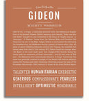 Gideon | Name Art Print – Name Stories