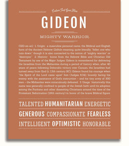 Gideon | Name Art Print – Name Stories