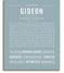 Gideon Personalized Name Meaning Art Prints – Name Stories
