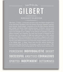 Gilbert | Name Art Print – Name Stories