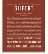 Gilbert | Name Art Print – Name Stories