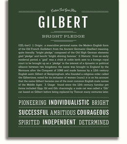 Gilbert | Name Art Print – Name Stories