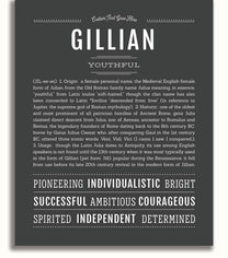 Gillian | Name Art Print – Name Stories