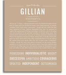 Gillian Personalized Name Meaning Art Prints – Name Stories