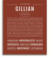Gillian | Name Art Print – Name Stories