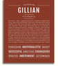 Gillian Personalized Name Meaning Art Prints – Name Stories