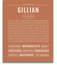 Gillian | Name Art Print – Name Stories