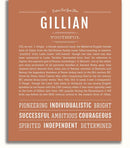 Gillian | Name Art Print – Name Stories